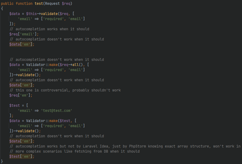 [feature Request] Improve Validation Autocompletion · Issue 653 · Laravel Idea Plugin · Github