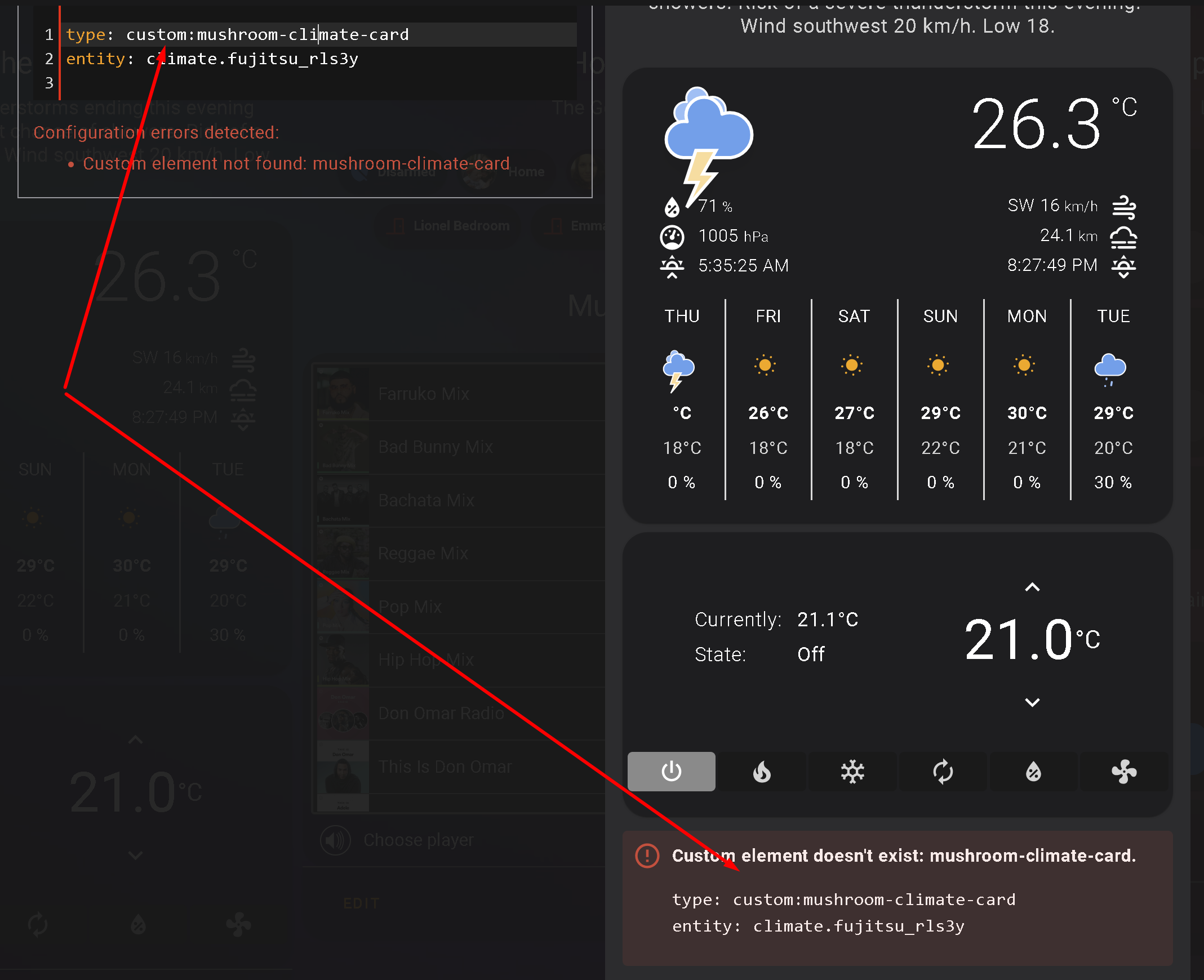 [Bug]: Can't find Cliamte card in Lovelace editor. · Issue #666 · piitaya/lovelace-mushroom · GitHub