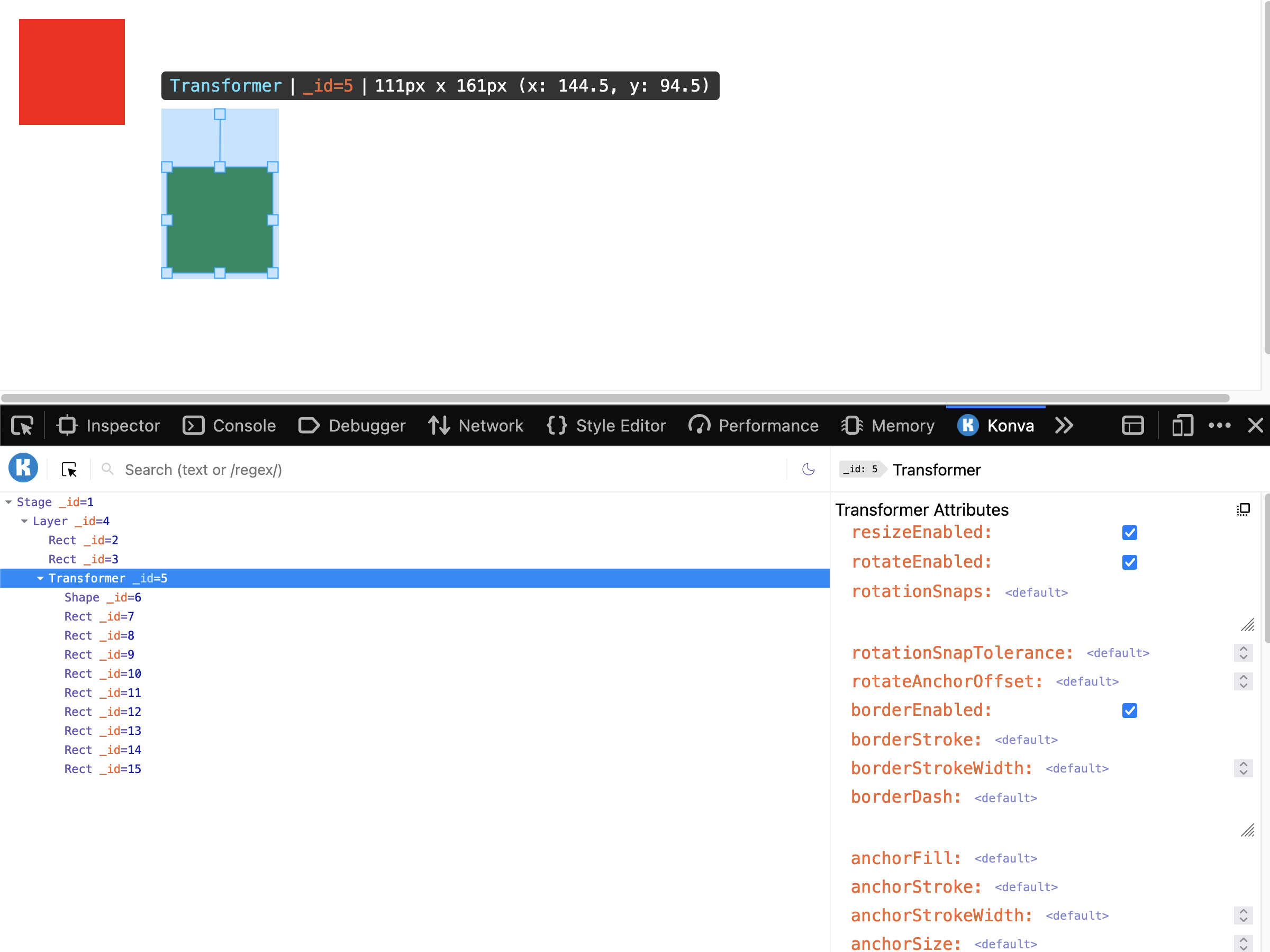 Developer Tool · Issue 1585 · Konvajskonva · Github 