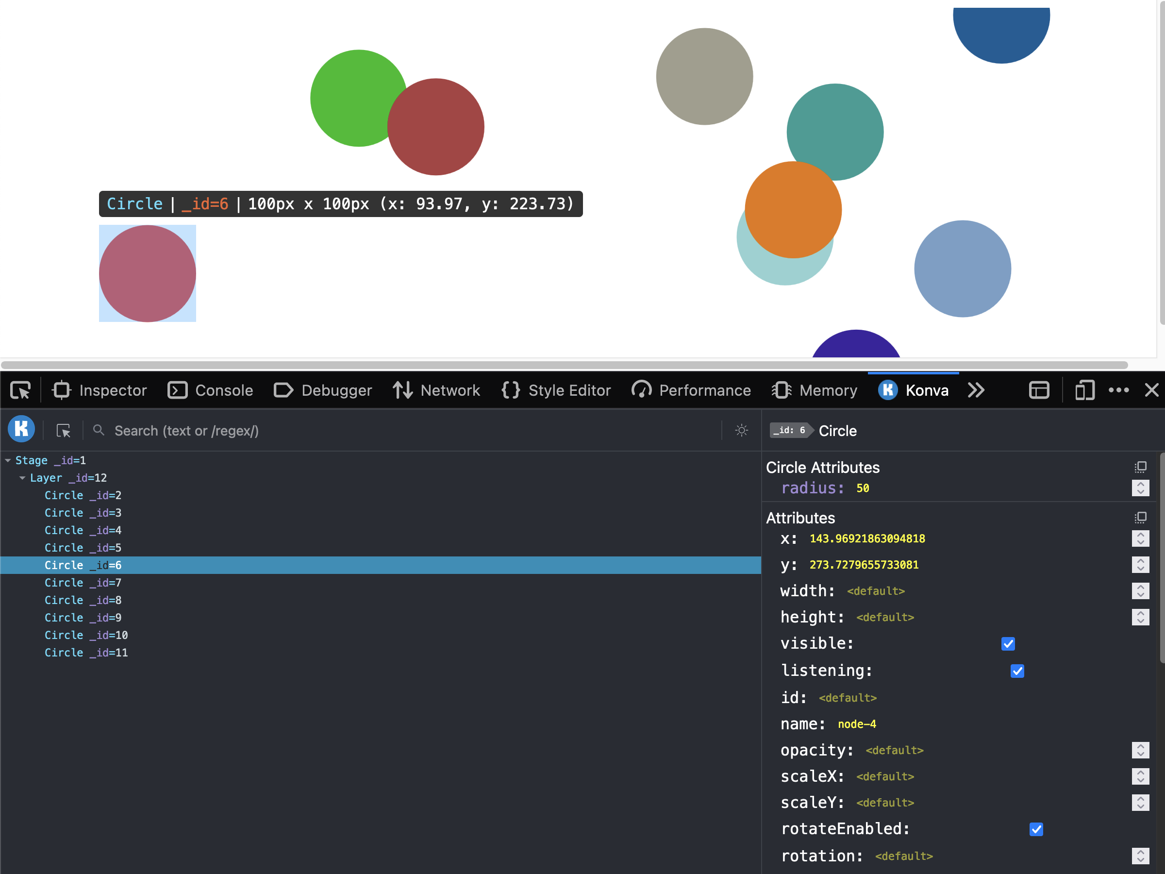 Developer Tool · Issue 1585 · Konvajskonva · Github