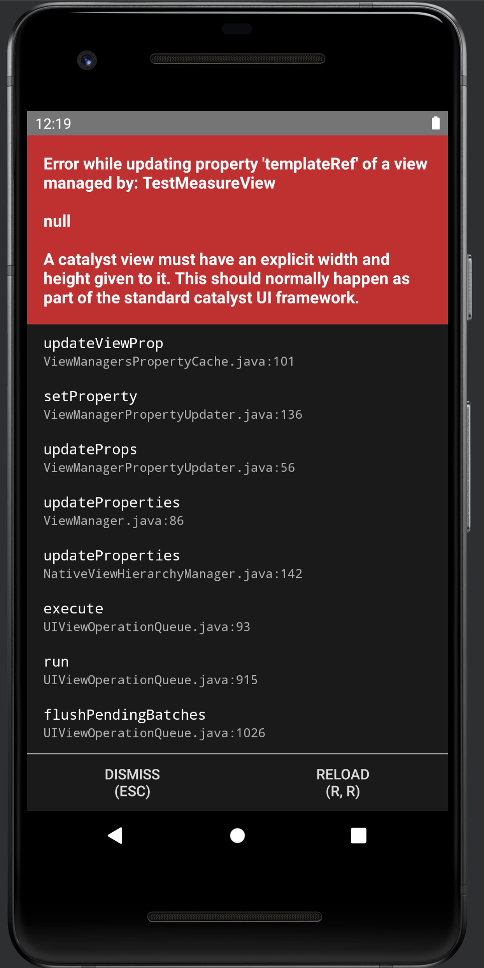 Android: catalyst view must have an explicit width and height given to it · Issue #38783 ...