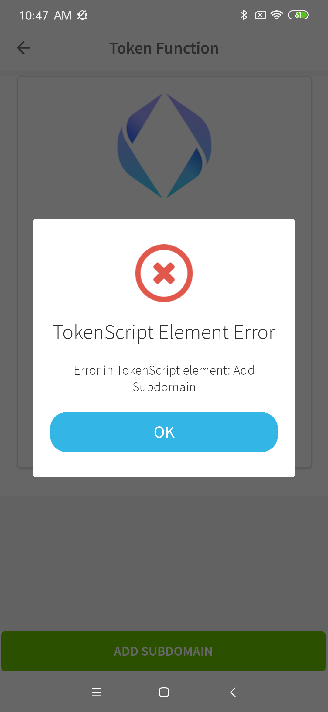 Error in TokenScript element: Add subdomain · Issue #1282 · AlphaWallet ...