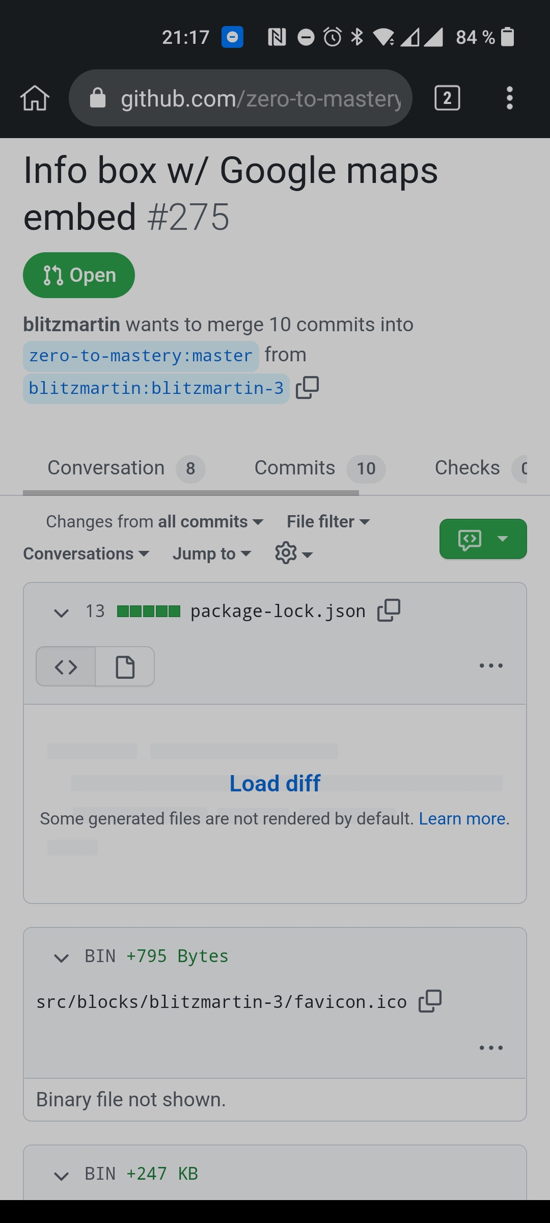 Info box w/ Google maps embed by blitzmartin · Pull Request #275 · zero-to-mastery/webblocks ...