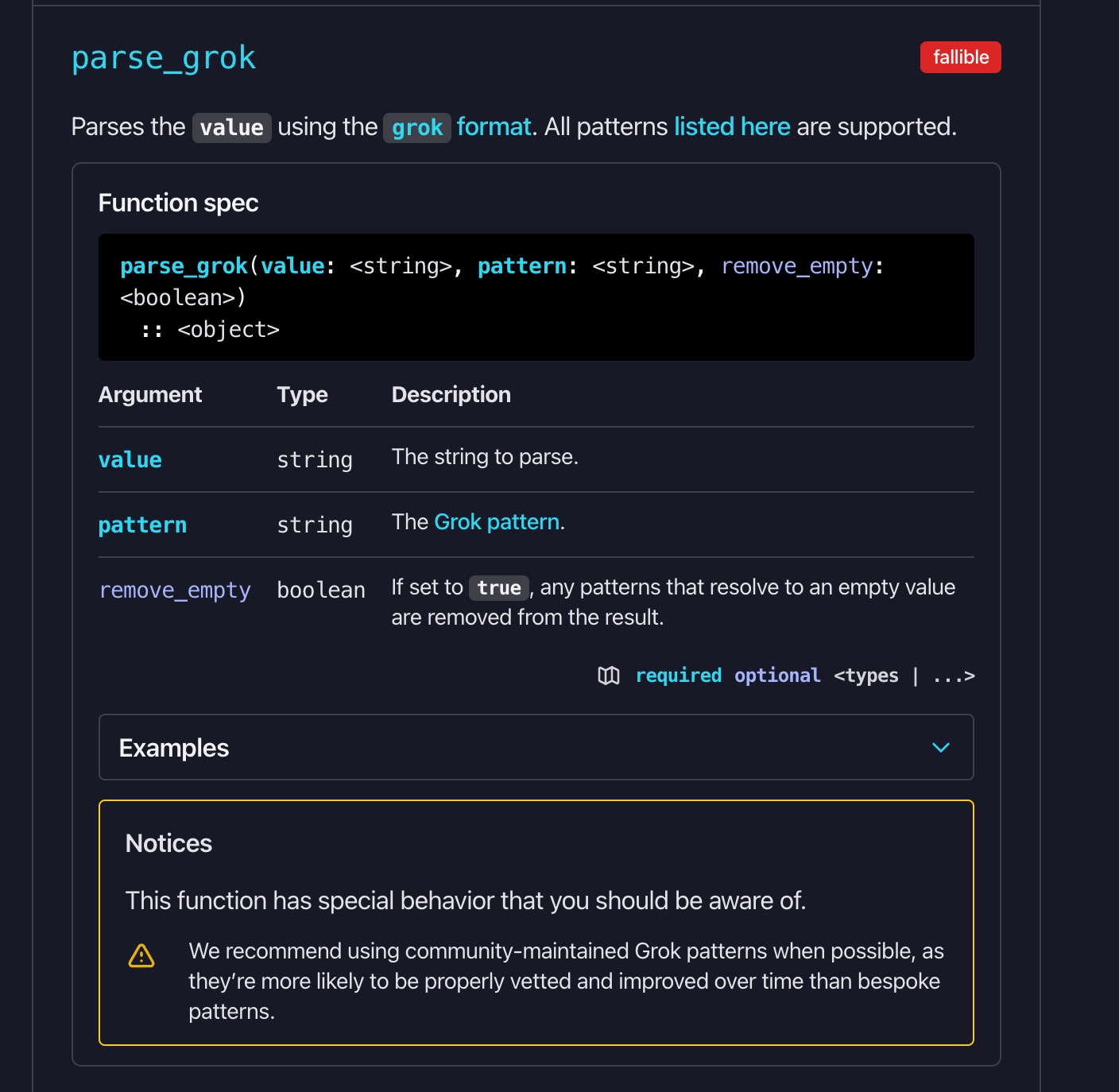 VRL function documentation has regressed · Issue #9192 · vectordotdev/vector · GitHub