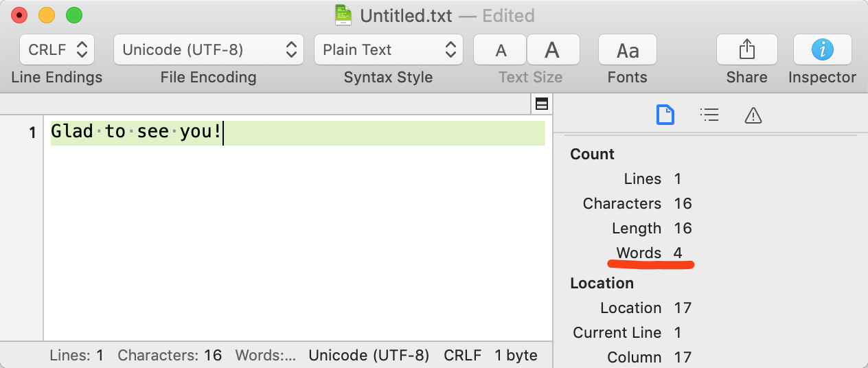 CJK characters are not counted as words. · Issue #952 · coteditor/CotEditor · GitHub