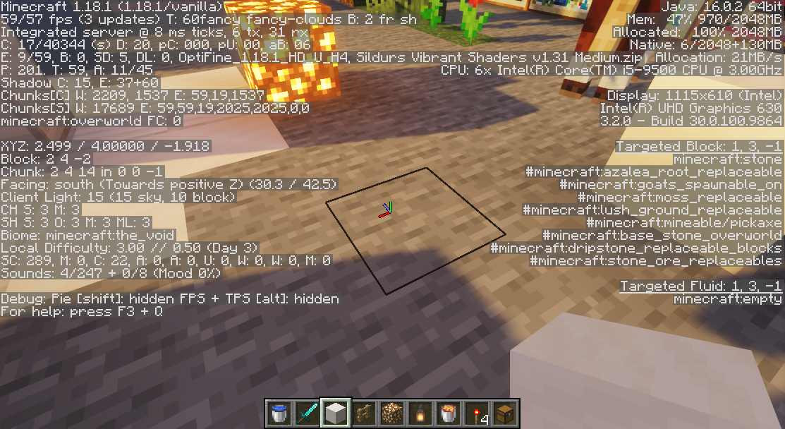 [Bug] Block outline is not available with some shaders in 1.18 OptiFine ...