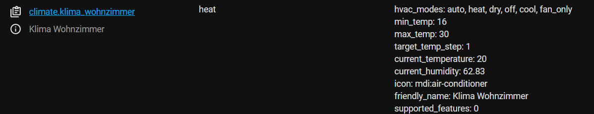 Target Temperature is never displayed and can't be set, also fan modes are not displayed · Issue ...