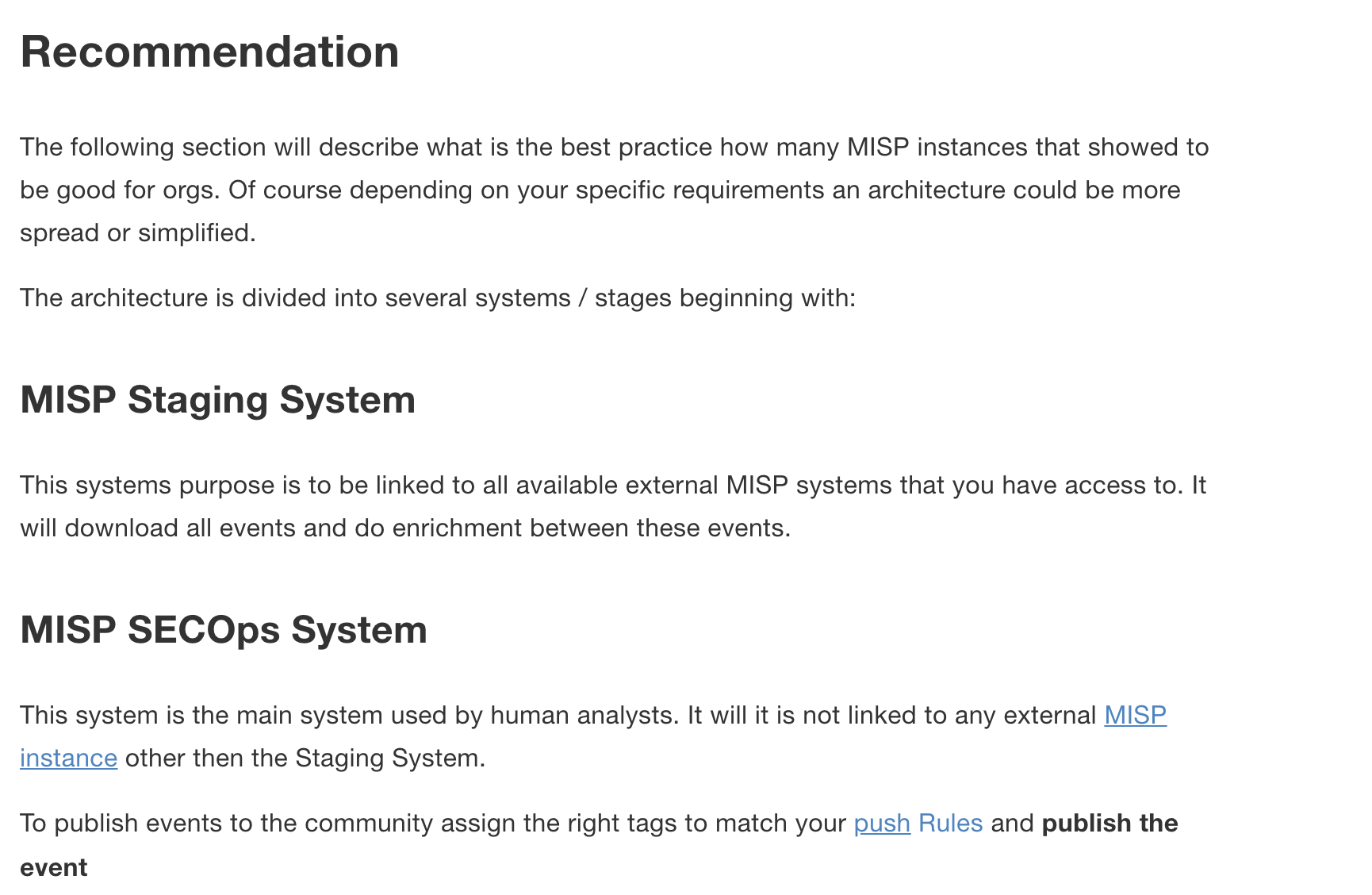 MISP Functional/technical architecture for a SOC · Issue #5966 · MISP/MISP · GitHub
