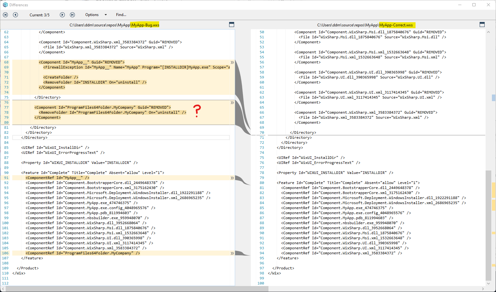 Wrong folder created with FirewallException and changed default INSTALLDIR during install ...