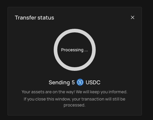 Countdown timer should be updated if transaction completes early ...