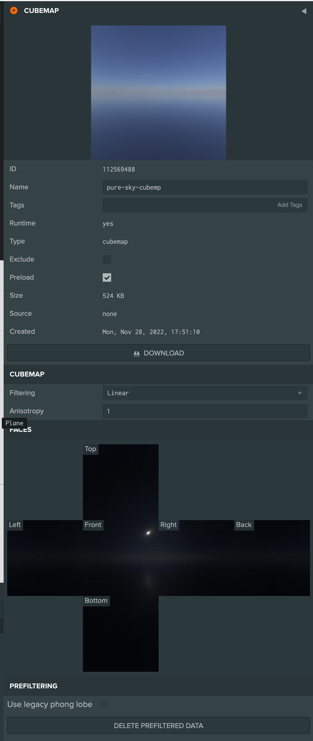 Should the cubemap asset have an option to load faces if prefiltered data is created? · Issue ...