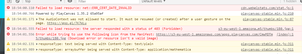 Remove WebGL stats and thumbnail warnings from published builds · Issue #203 · playcanvas/editor ...