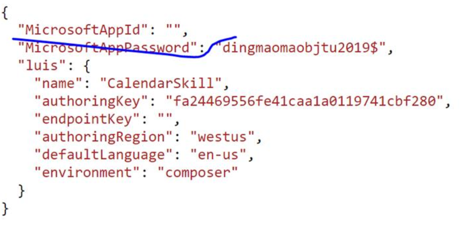 [Settings] "MicrosoftAppId" could not be shown while "MicrosoftAppPassword" is not hide · Issue ...