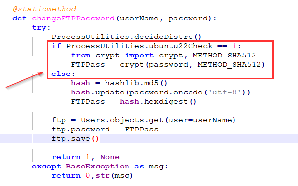 [BUG] Create FTP Account Error · Issue #1060 · usmannasir/cyberpanel · GitHub