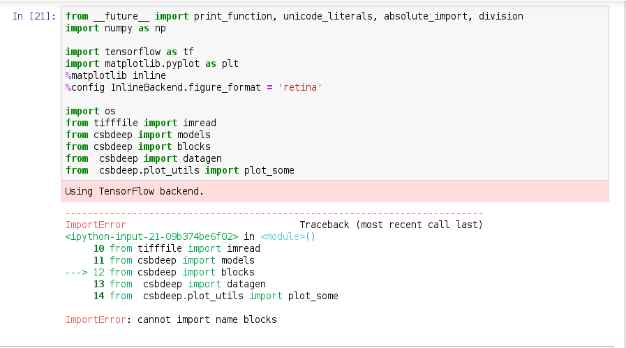 from csbdeep import name error · Issue #8 · CSBDeep/CSBDeep · GitHub