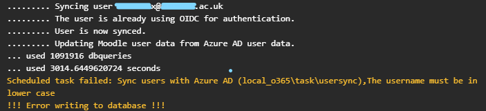 Uppercase UPN's to lowercase usernames without error · Issue #2073 · microsoft/o365-moodle · GitHub