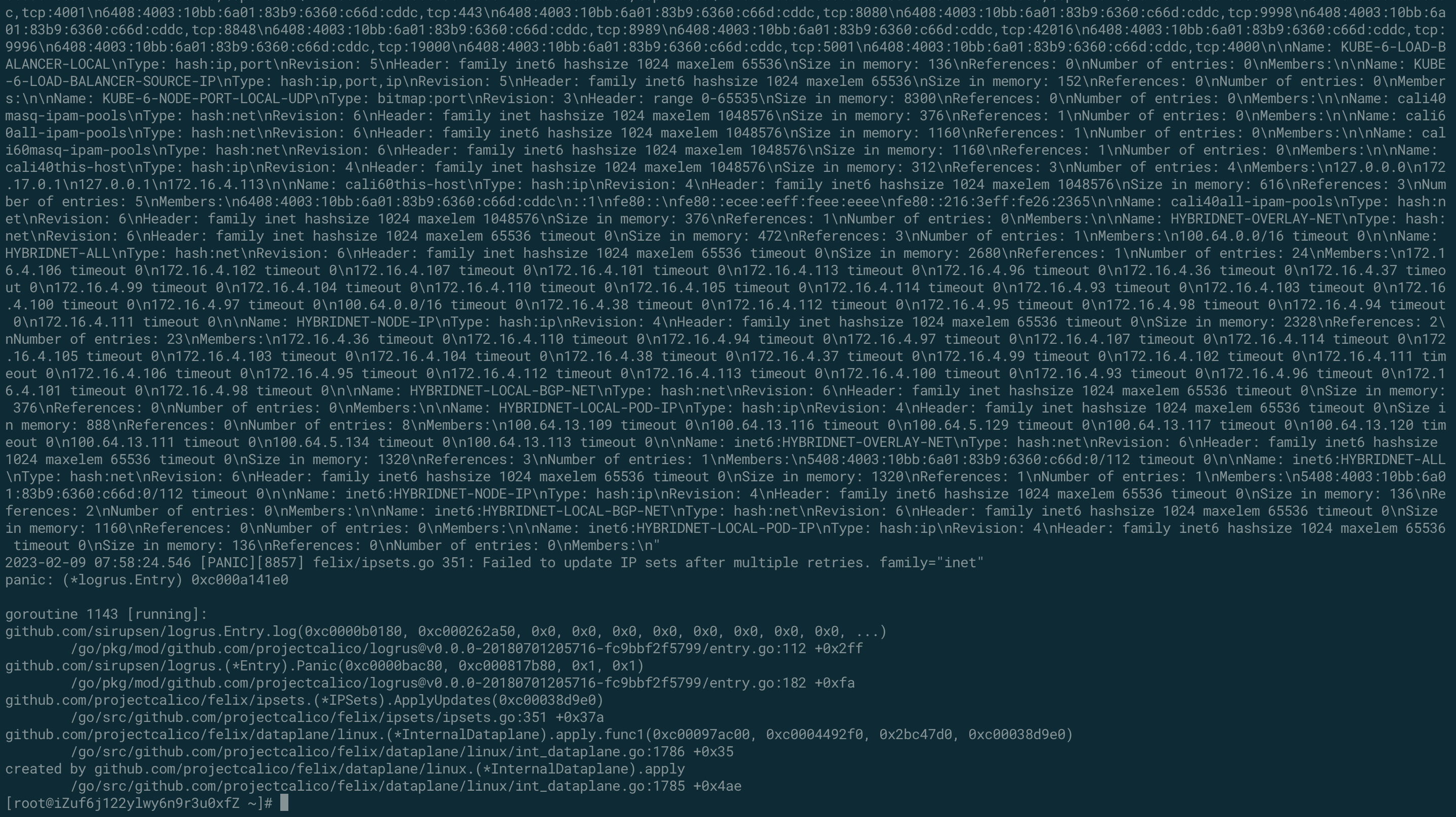Felix panic because of failing to execute ipset · Issue #363 · alibaba/hybridnet · GitHub