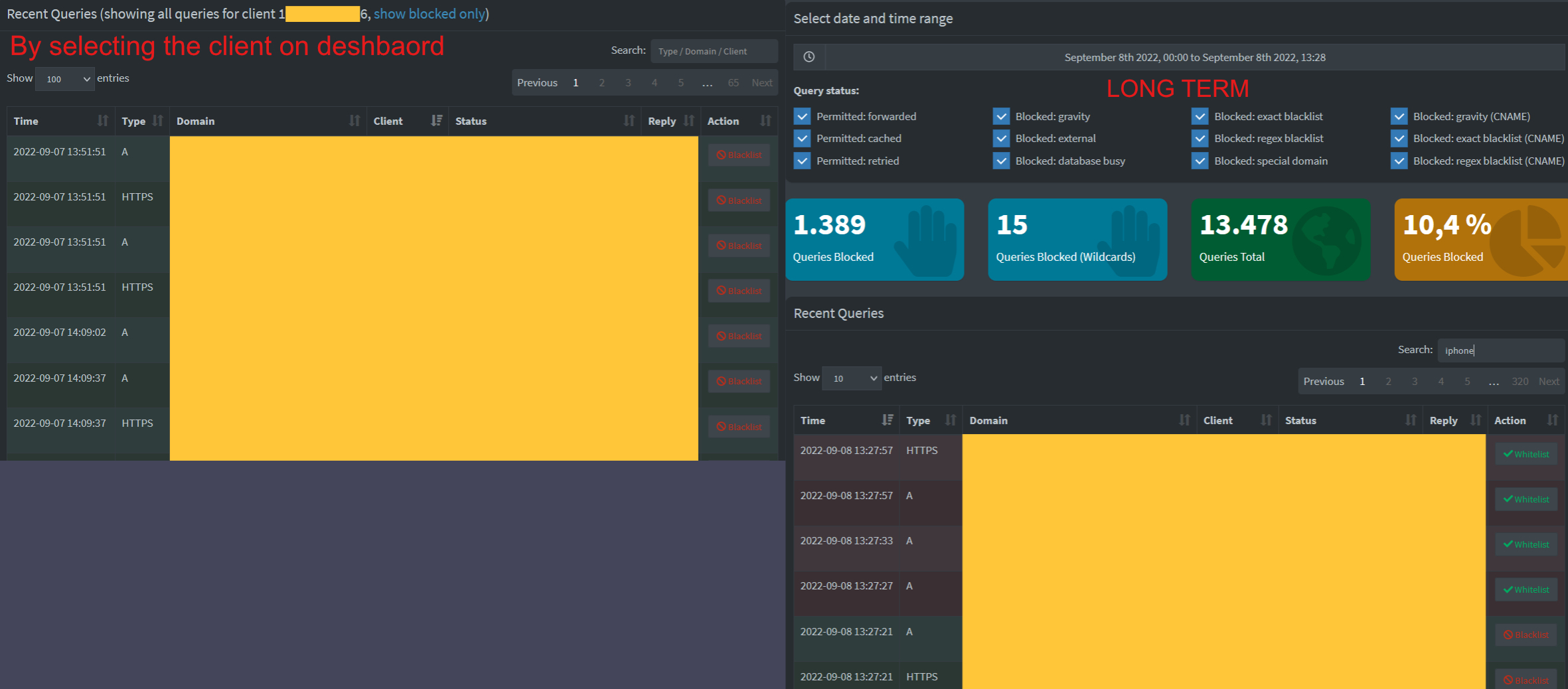 Query Log is showing older logs than "Long-Term Logs" · Issue #2337 · pi-hole/web · GitHub