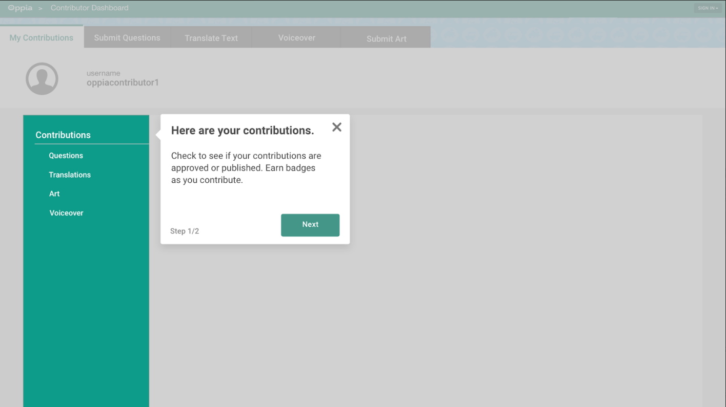Add Tutorial For Contributors Navigating Different Pages Of The Contributor Dashboard Page 