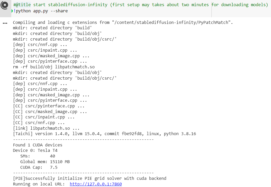[Bug] CoLab notebook fails to run · Issue #170 · lkwq007/stablediffusion-infinity · GitHub