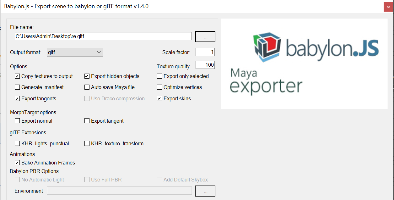 unable to view/use gltf file after export · Issue #553 · BabylonJS/Exporters · GitHub
