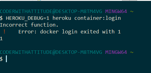 docker login exited with 1 · Issue #45 · heroku/heroku-container-registry · GitHub