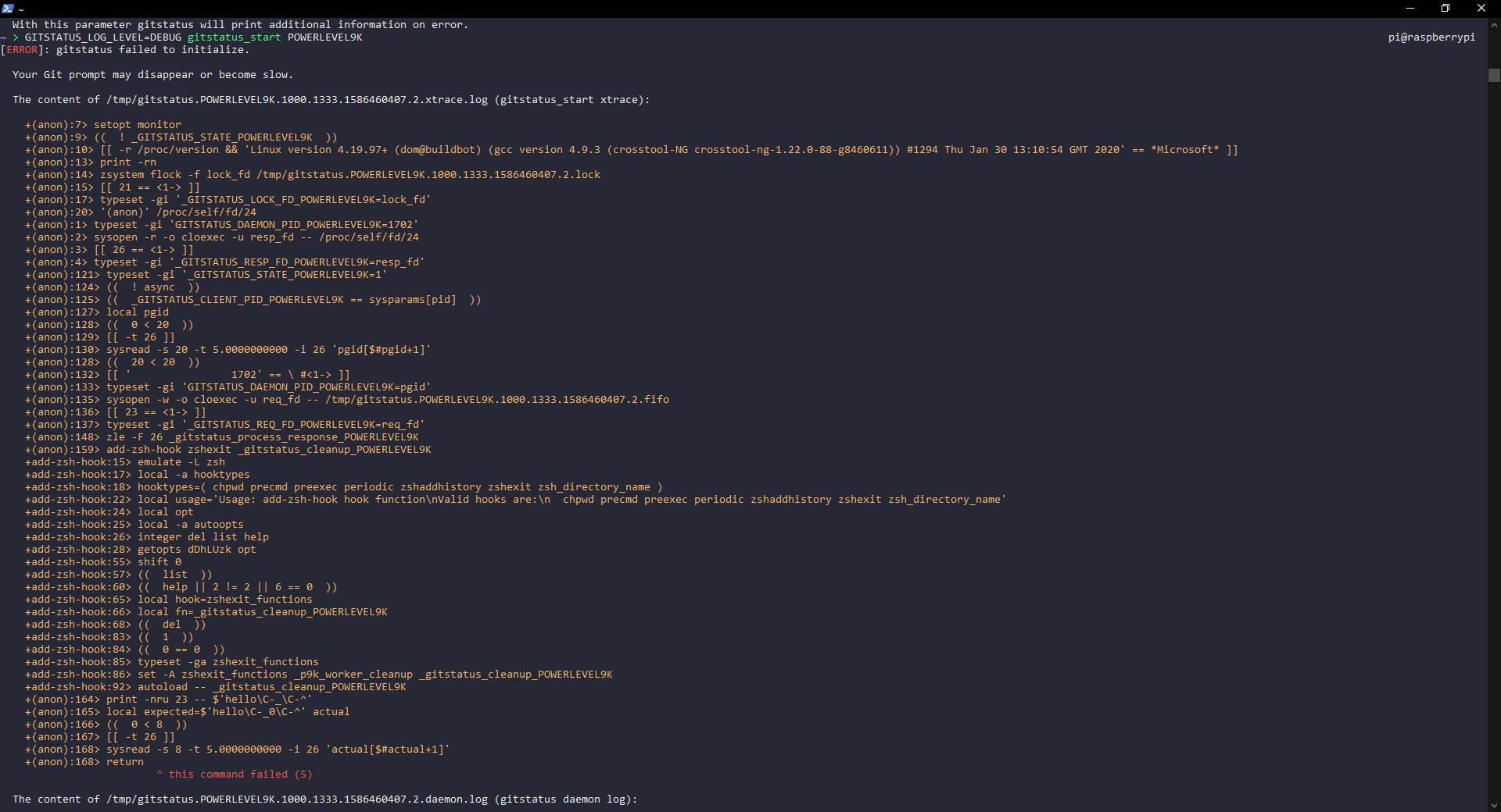 [error] Gitstatus Failed To Initialize · Issue 116 · Romkatv Gitstatus · Github