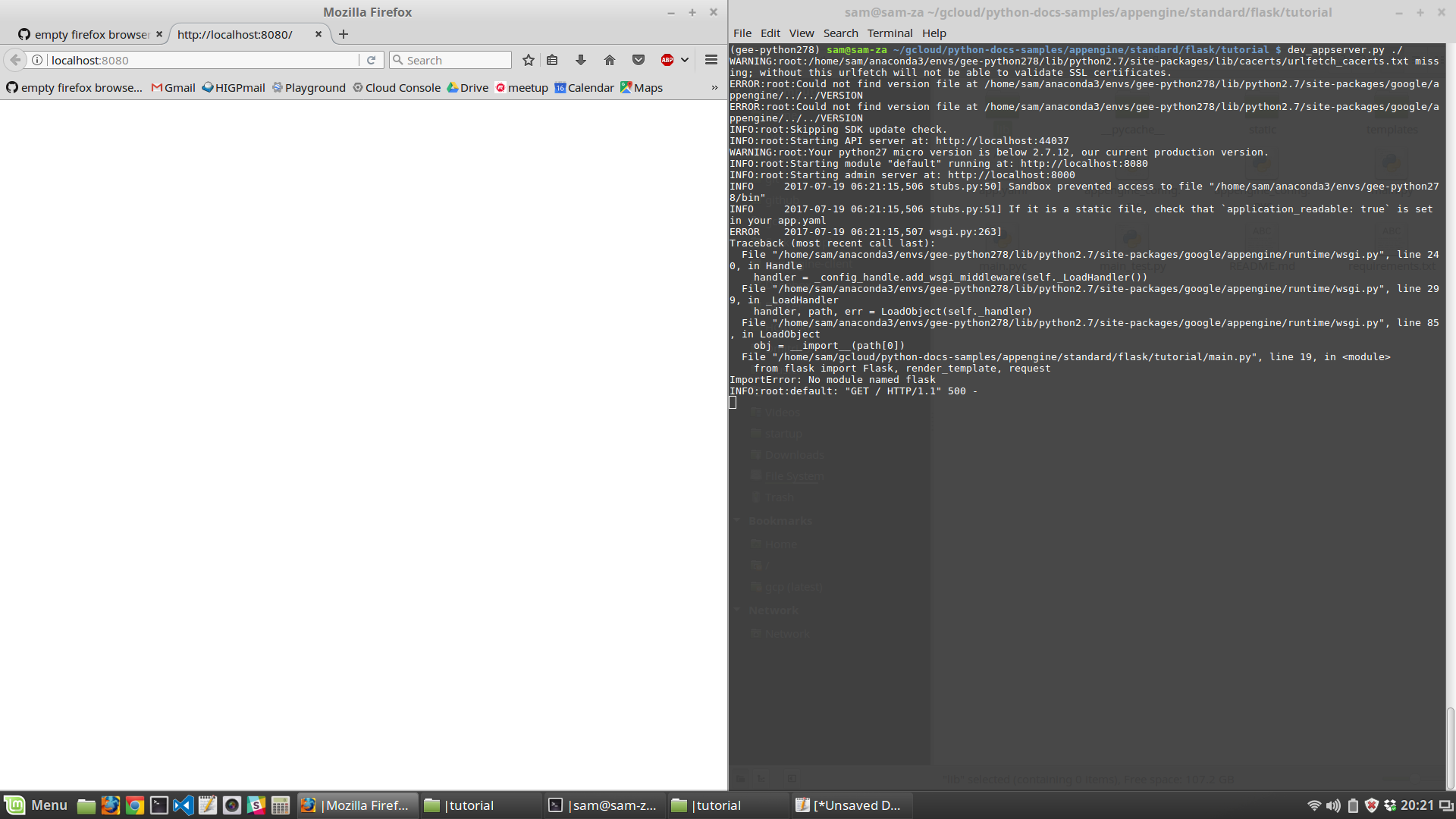 empty firefox browser · Issue #1014 · GoogleCloudPlatform/python-docs-samples · GitHub