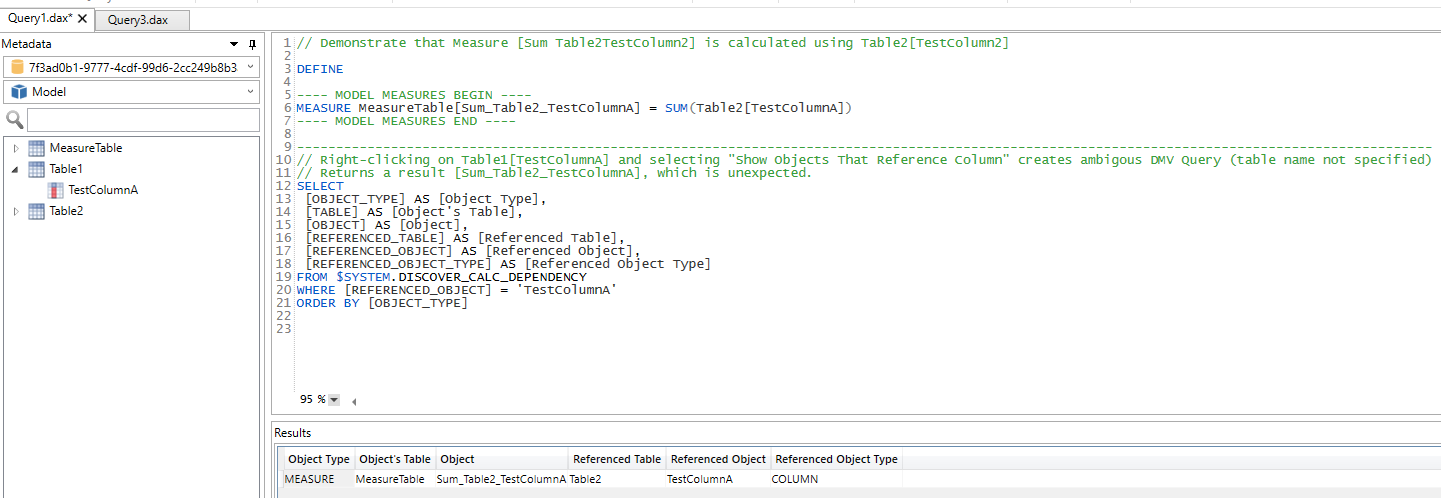 Unexpected Results Using "Show Objects that Reference Column" (DMV $SYSTEM.DISCOVER_CALC ...