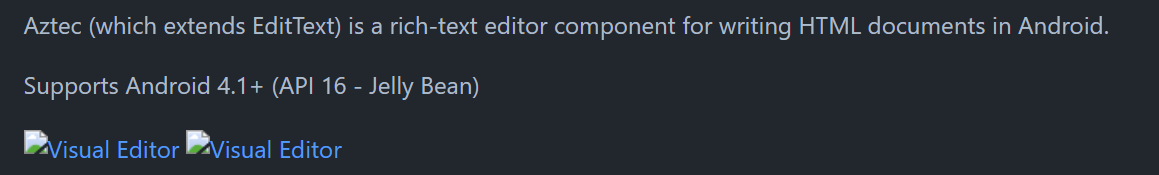 Readme preview examples are broken · Issue #971 · wordpress-mobile/AztecEditor-Android · GitHub