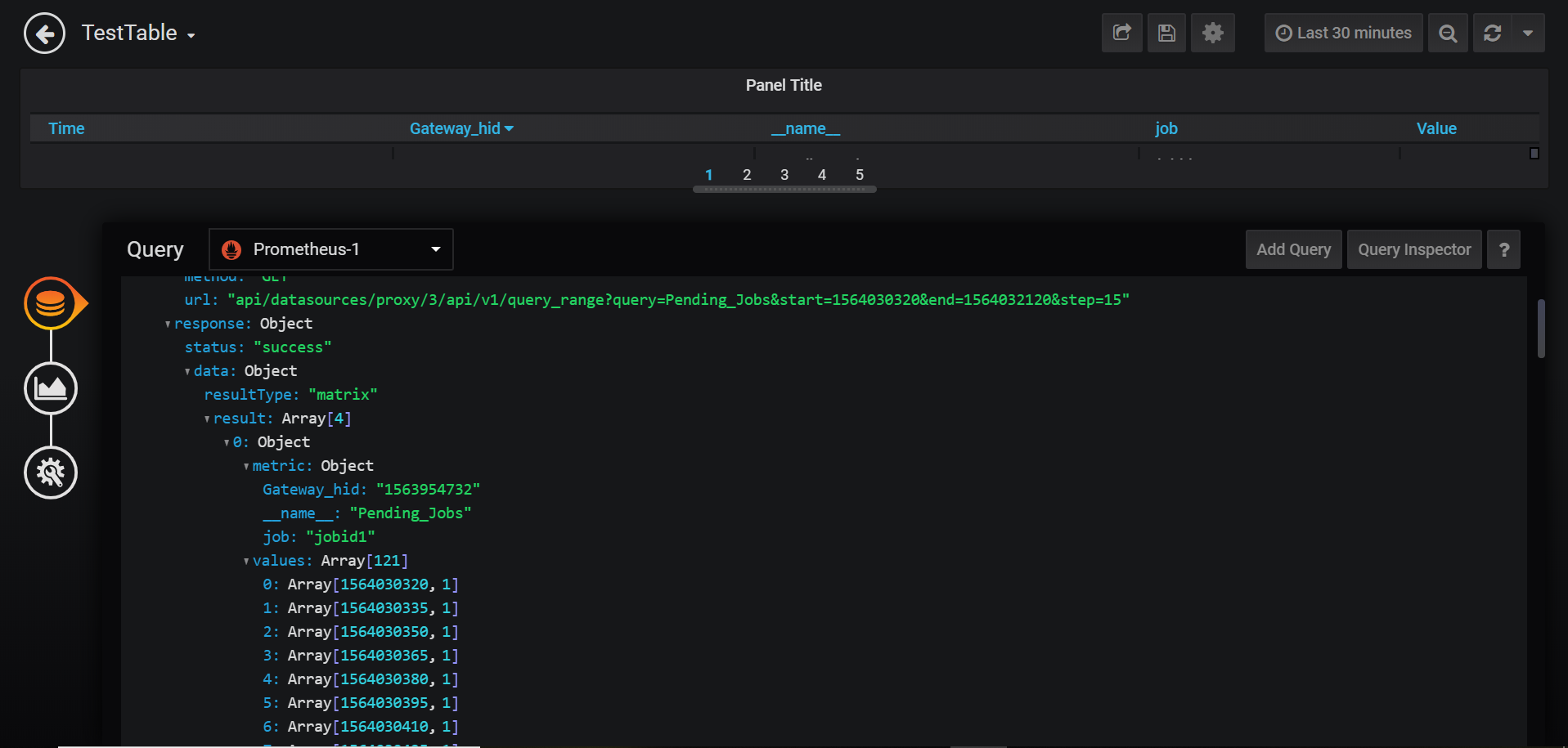 Rows Are Being Duplicated In Table With Prometheus Datasource And 1s Time Override · Issue
