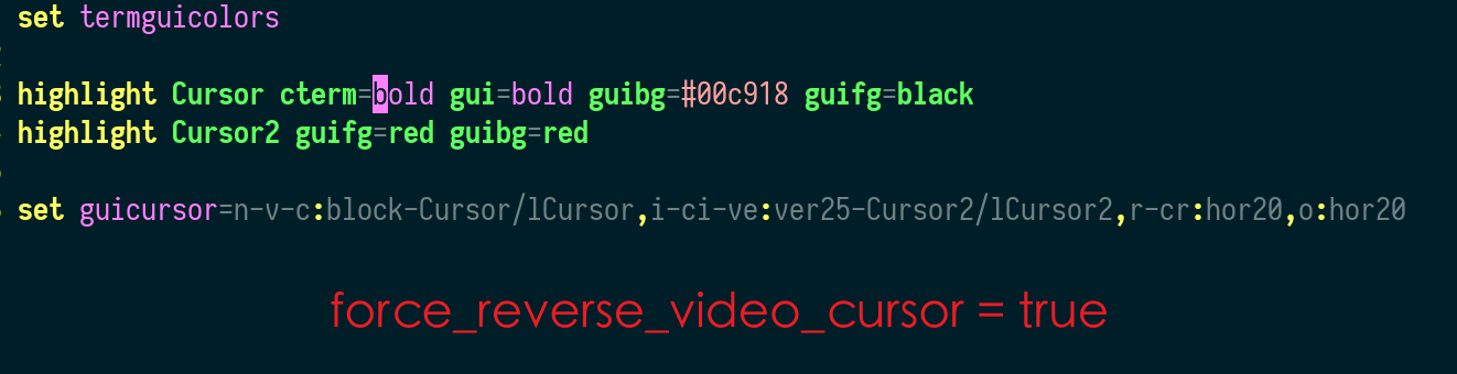 force_reverse_video_cursor = true makes neovim's cursor color setting invalid when openning nvim ...