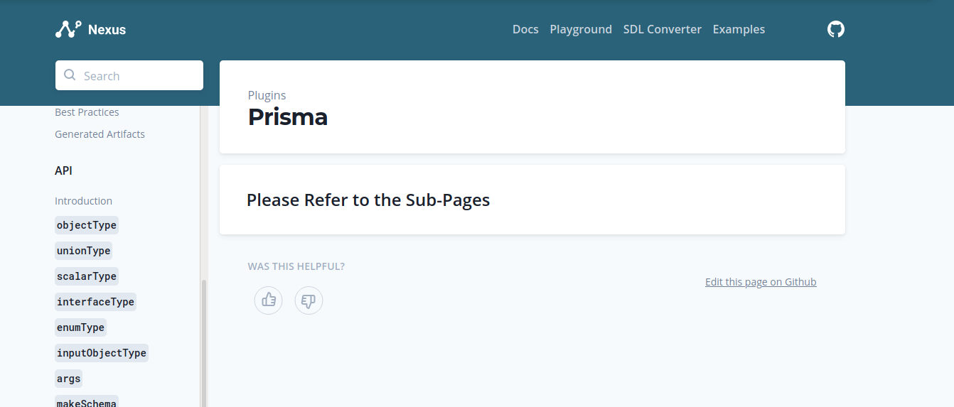 Link from README leads to empty page · Issue #886 · graphql-nexus/nexus-plugin-prisma · GitHub