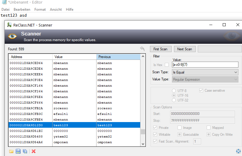 i want to find all memory strings by defining the length of the string · Issue #160 · ReClassNET ...