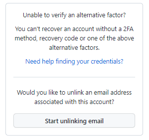 Unlink your email in case of 2FA lockout - GitHub Changelog
