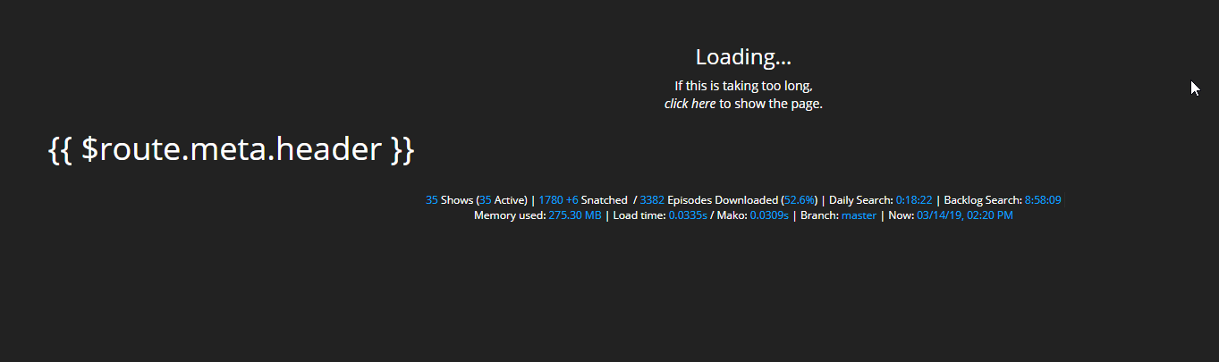 Help & Info Page Fails To Load · Issue #6352 · pymedusa/Medusa · GitHub