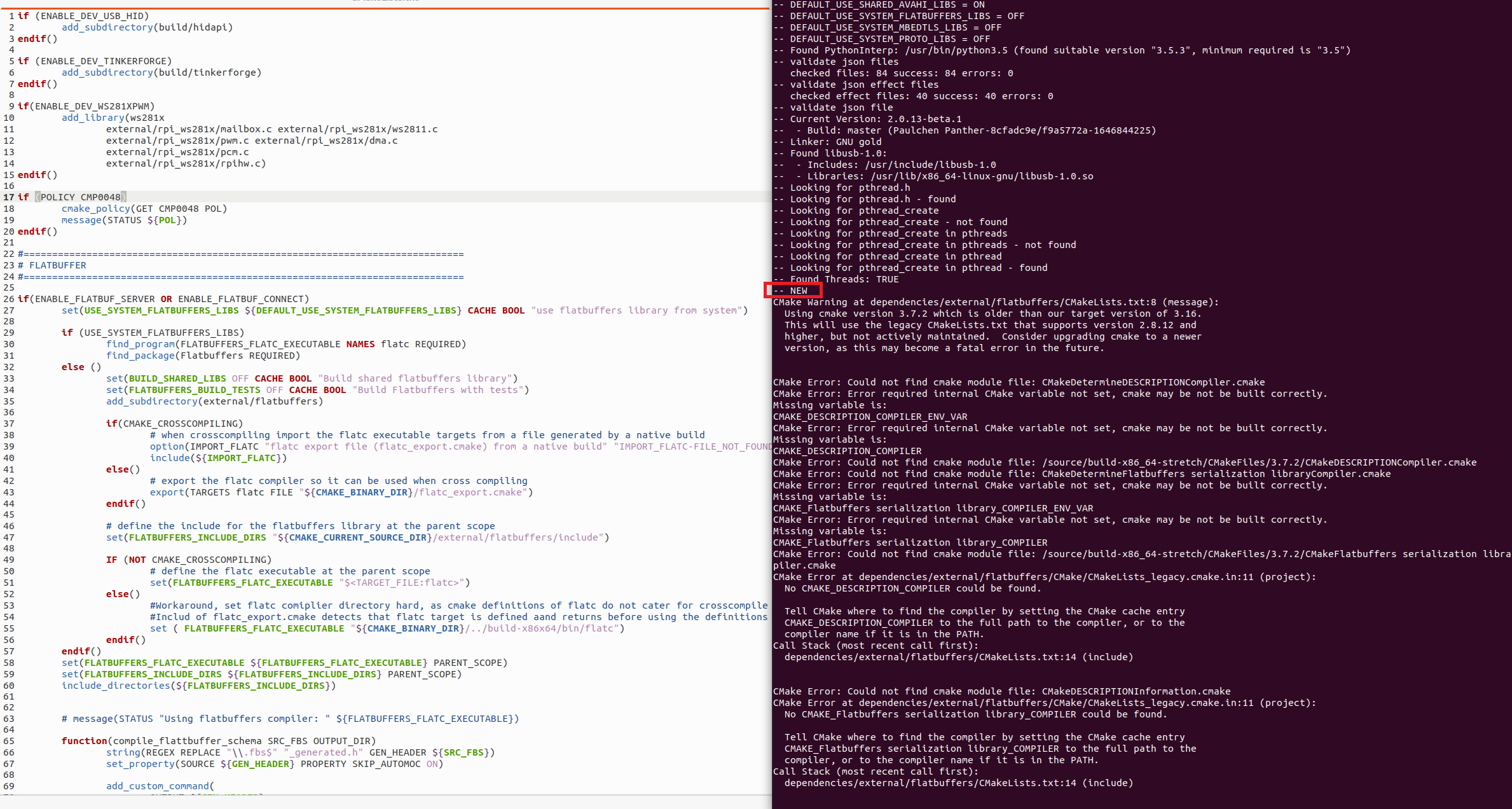 Compile Problem with legacy CMakeLists.txt · Issue #7160 · google/flatbuffers · GitHub