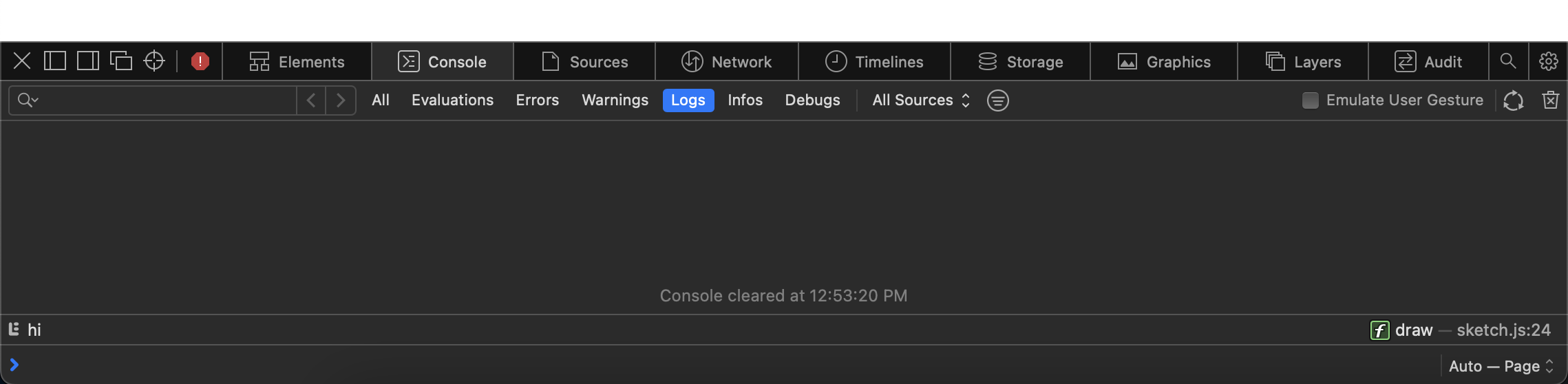 Console Log not displaying inside VS code · Issue #3 · osteele/vscode-p5server · GitHub