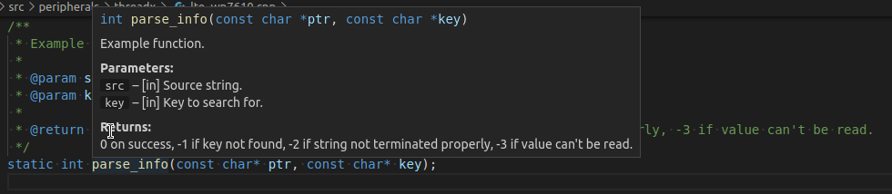 Doxygen Retval Not Recognised · Issue 114597 · Microsoftvscode · Github
