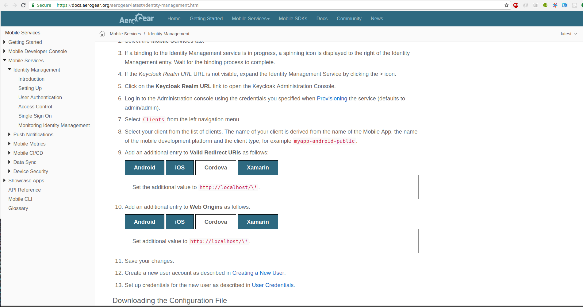 redirect uri not working for ionic cordova android build · Issue #592 · aerogear/mobile-docs ...