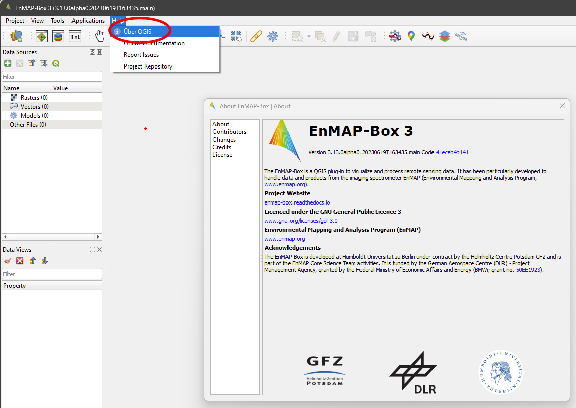 Über Qgis Opens About Enmap Box · Issue 517 · Enmap Box Enmap Box · Github