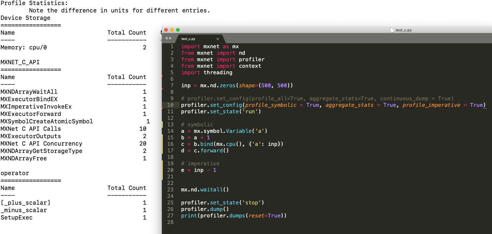 profile_symbolic flag not working in profiler · Issue #15658 · apache/mxnet · GitHub