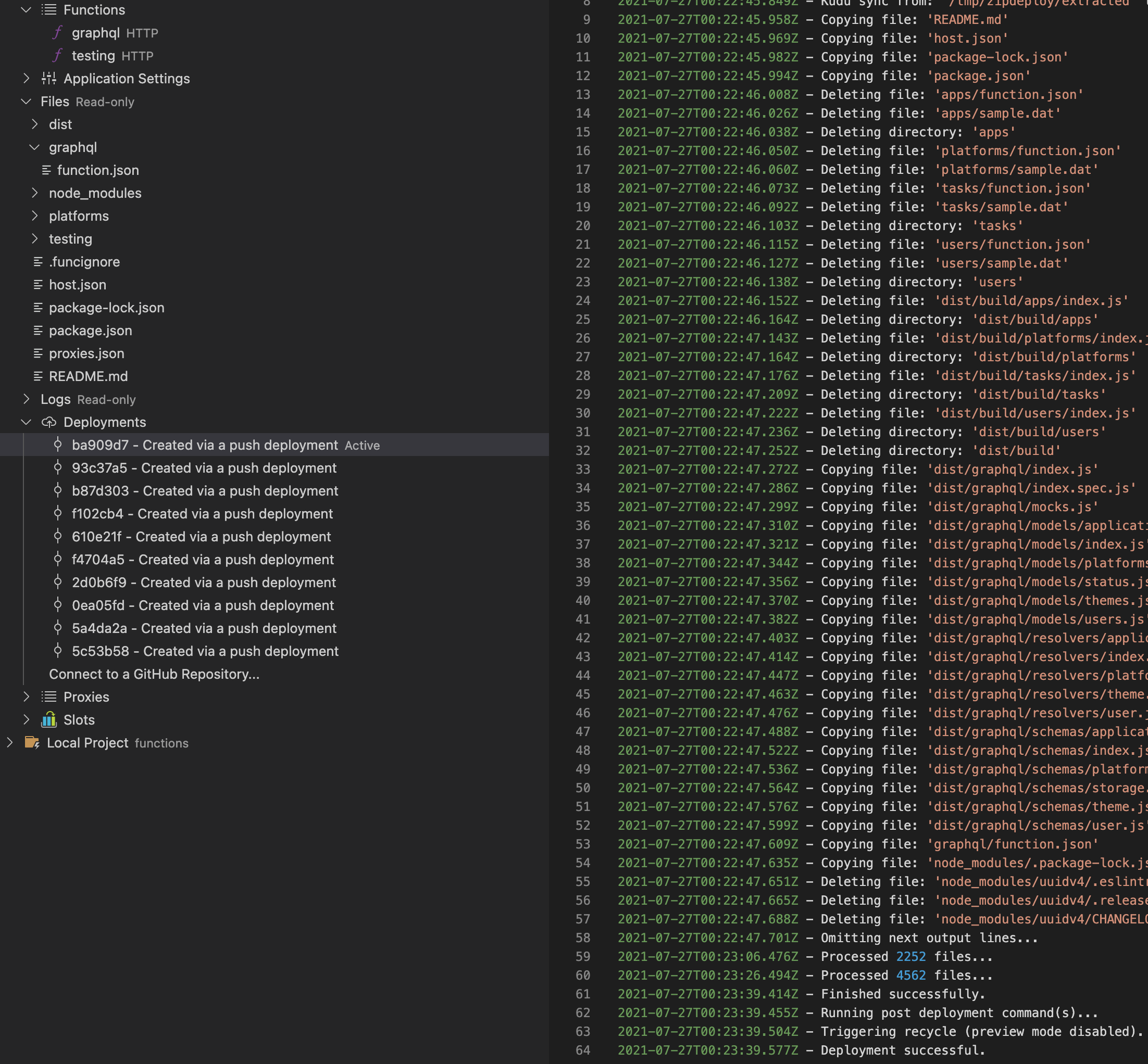 Subfolders Not Deploying In My Azure Function Graphql Project · Issue 2893 · Microsoftvscode