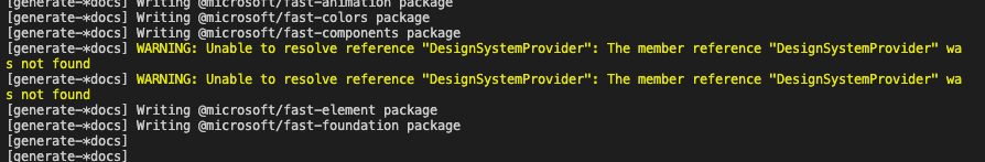 fix: warnings when building sites · Issue #5867 · microsoft/fast · GitHub