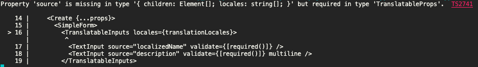 Type error with TranslatableInputs caused by TranslatableProps · Issue #6624 · marmelab/react ...