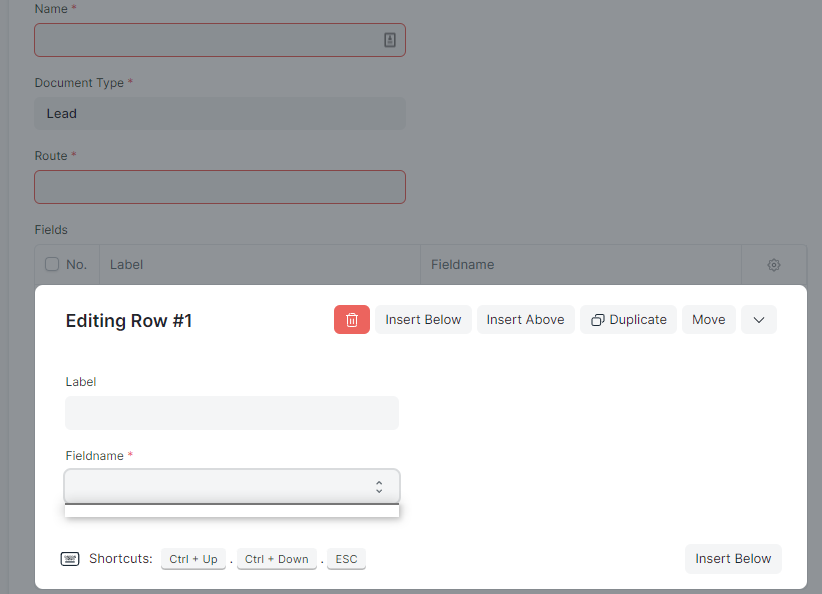 DocType Layout Fieldname options do not populate · Issue #16388 · frappe/frappe · GitHub