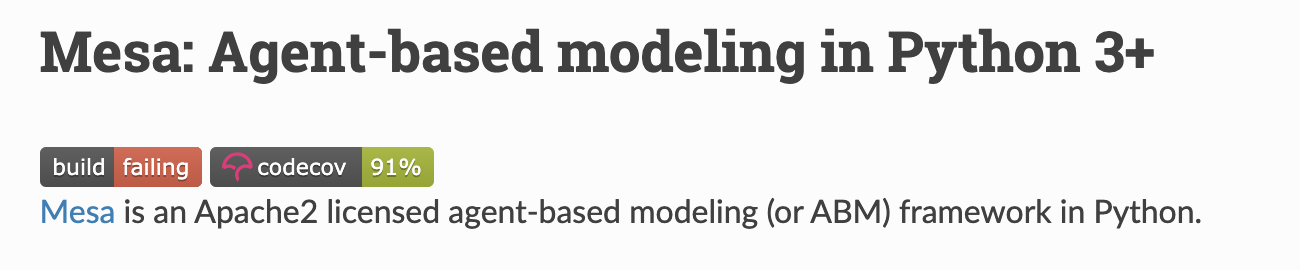 Fix Build Badge In The Docs · Issue 1423 · Projectmesa Mesa · Github