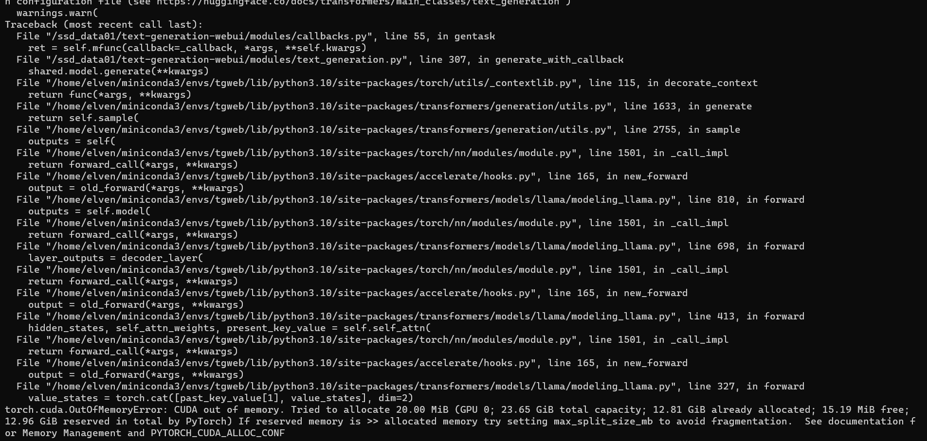 during conversation oom · Issue #3493 · oobabooga/text-generation-webui · GitHub