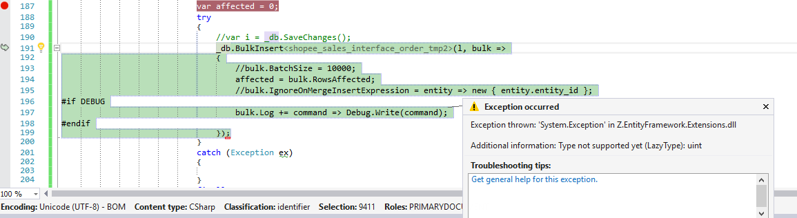 Type not supported yet (LazyType): uint · Issue #45 · zzzprojects/EntityFramework-Extensions ...