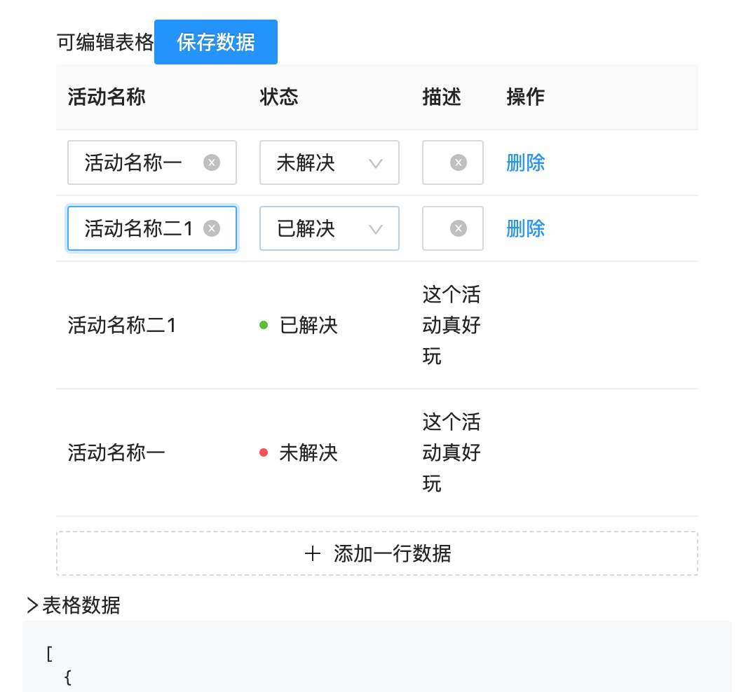 🐛 Bug Editableprotable如果rowkey对应的值是字符串类型时,实时保存的编辑表格会出现错误 · Issue 2095 · Ant Designpro